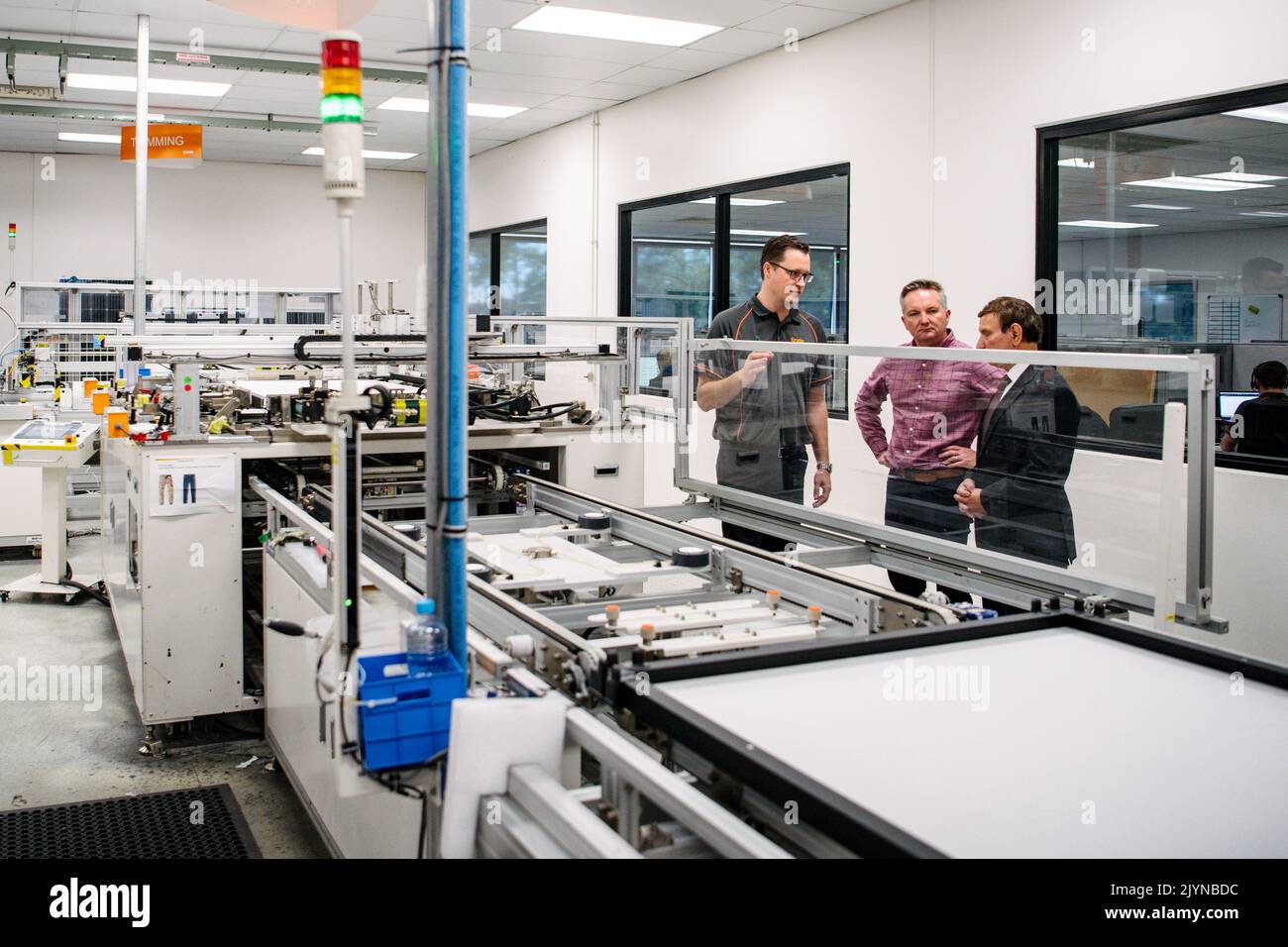 (L-R) GM of Tindo Solar Robert Sporne, Shadow Minister for Climate ...