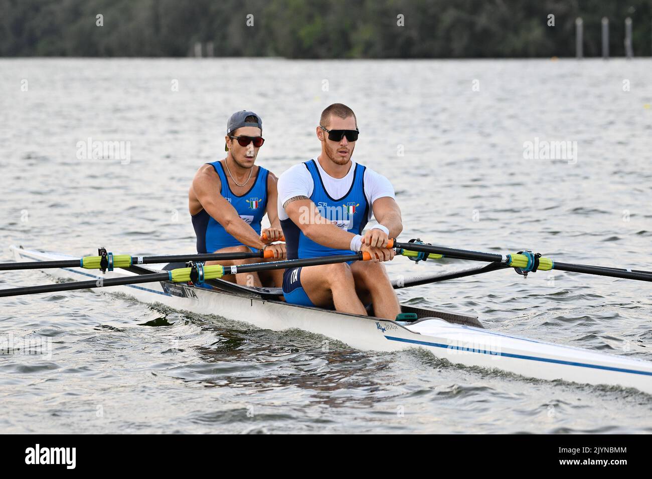 Luca Rambaldi and Davide Mumolo during Italian national rowing retreat ...