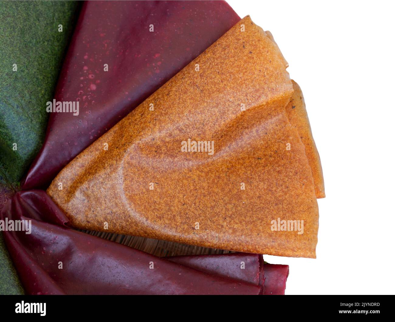 Traditional fruit dried pulp isolated on white background as snack food ...