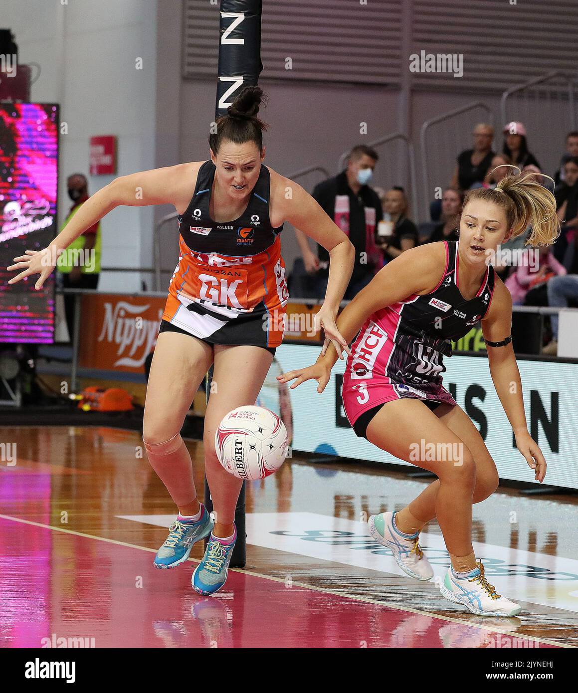 Sam Poolman of the Giants and Georgie Horjus of the Adelaide ...