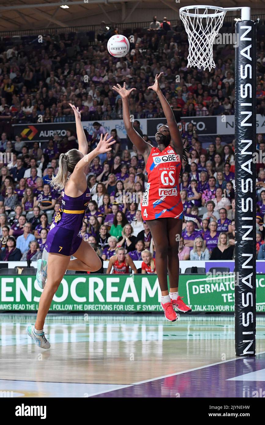 Sam Wallace of the Swifts wins the ball during the Round 1 Super ...