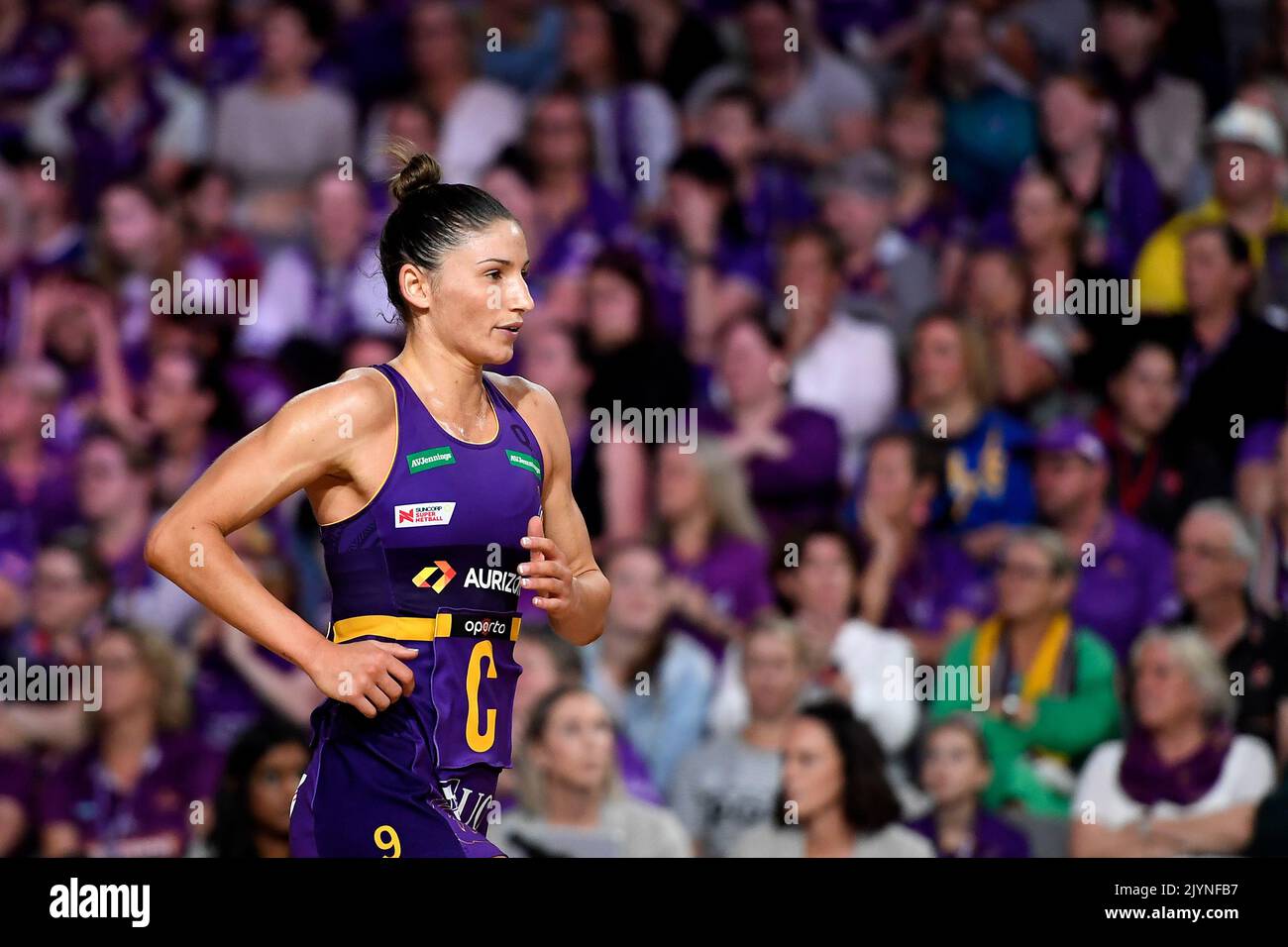 Kim Ravaillion of the Firebirds looks on during the Round 1 Super ...