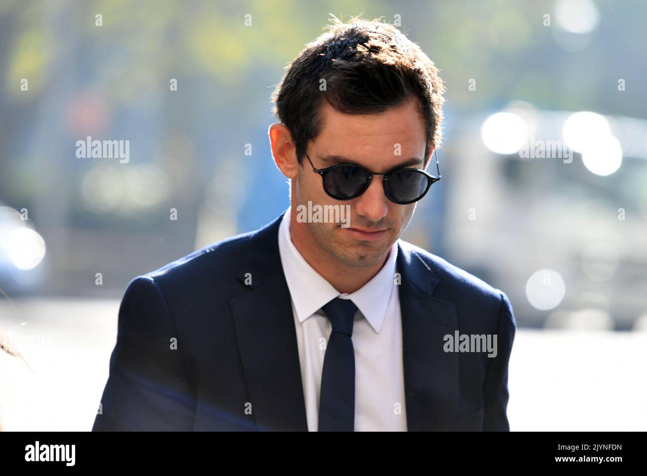 Daniel Menzel arrives at the Downing Centre District Court, in Sydney ...