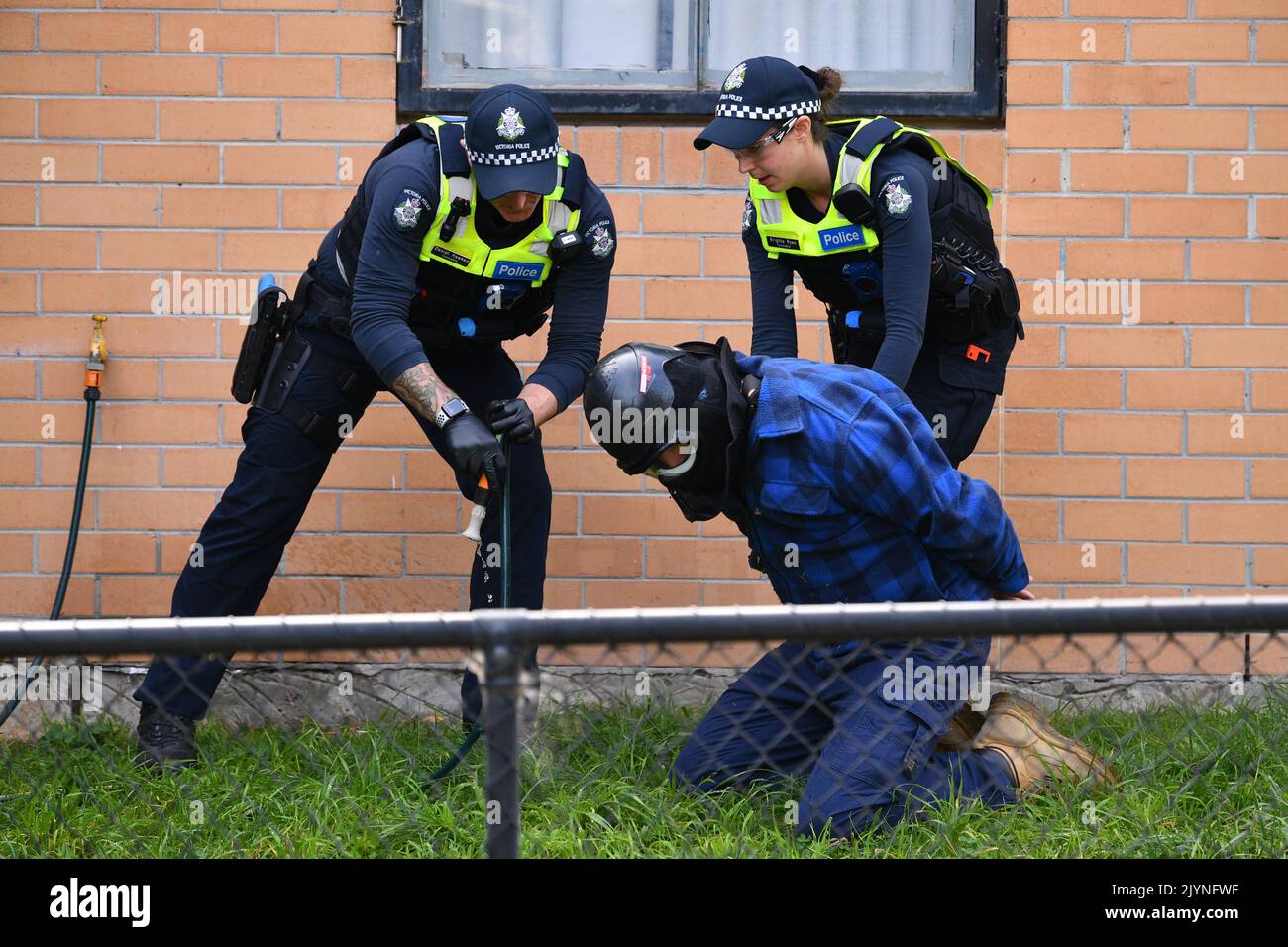 Victorian Police officers Constable Daniel Hawken (left) and Constable ...