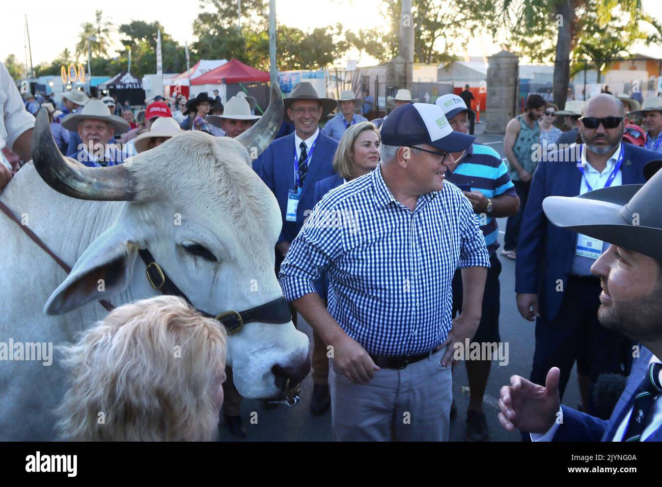 Prime Minister Scott Morrison at the Beef Australia Expo 2021 in ...