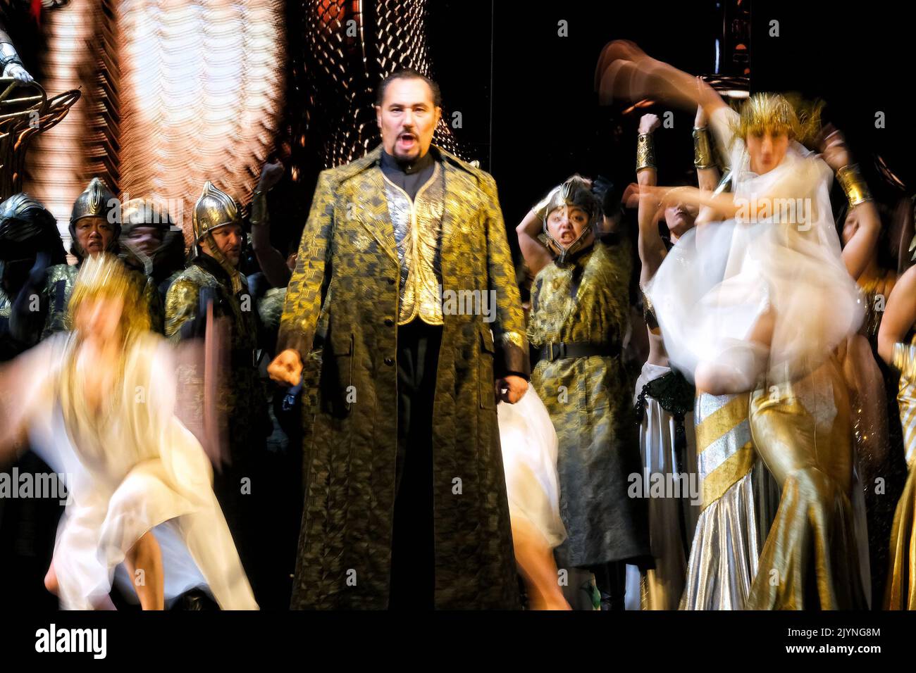 Cast of Opera Australia perform during a media call for Opera Australia ...