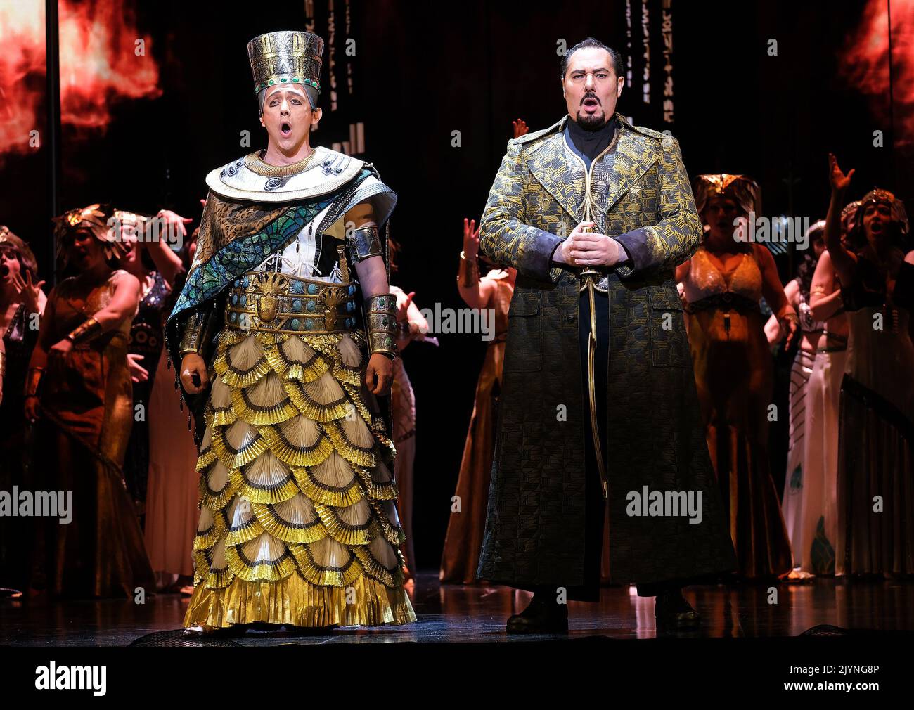 Cast of Opera Australia perform during a media call for Opera Australia ...