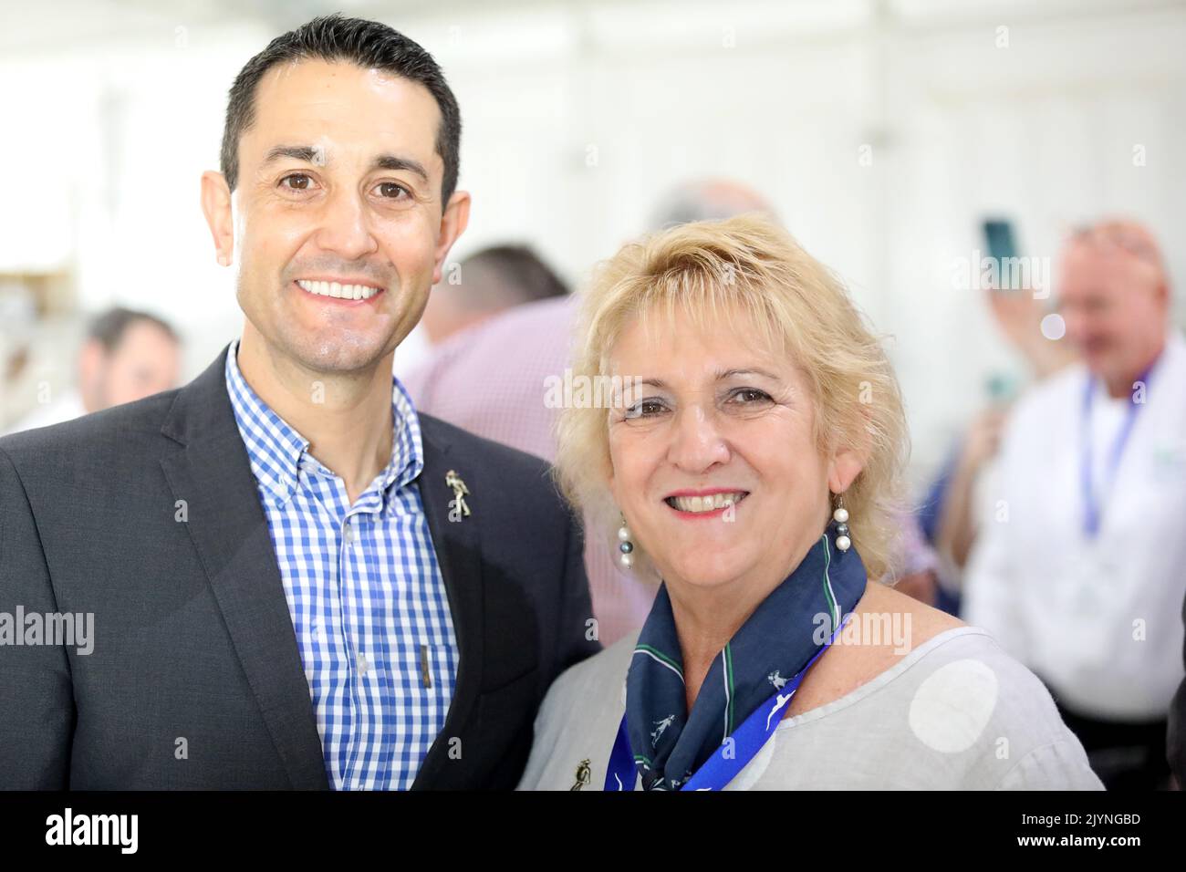 Queensland opposition Leader David Crisafulli with Michelle Landry MP ...