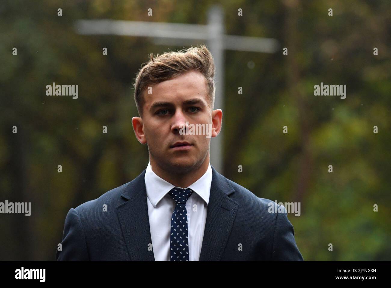 Rugby League player Callan Sinclair (C) at the Downing Centre District ...