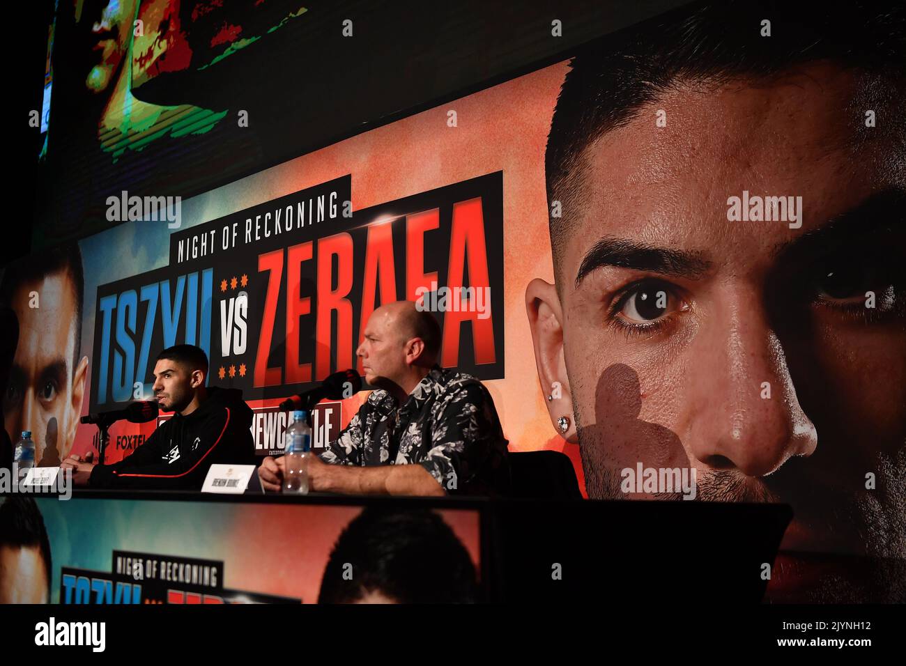 Boxer Michael Zerafa speaks during a press conference at the Star in ...