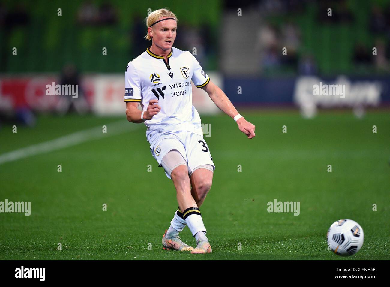 Lachlan Rose of Macarthur in action during the A-League match between ...