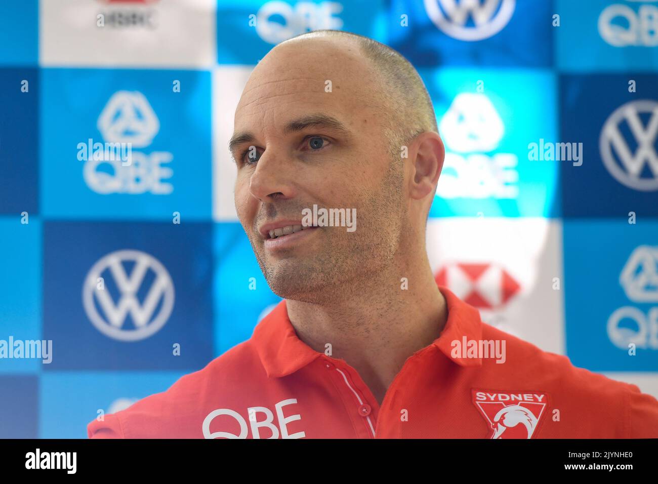 Sydney Swans CEO Tom Harley speaks to the media during a press ...