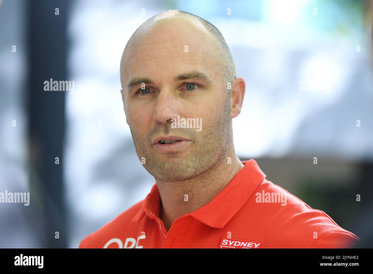 Sydney Swans CEO Tom Harley speaks to the media during a press ...