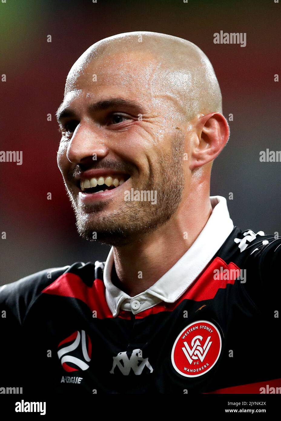 James Troisi of the Wanderers celebrates a Wanderers goal during the A ...