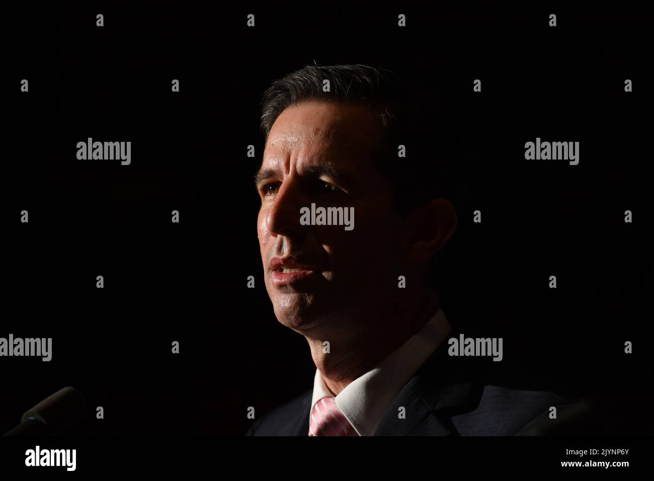 Minister for Finance Simon Birmingham at a press conference before ...