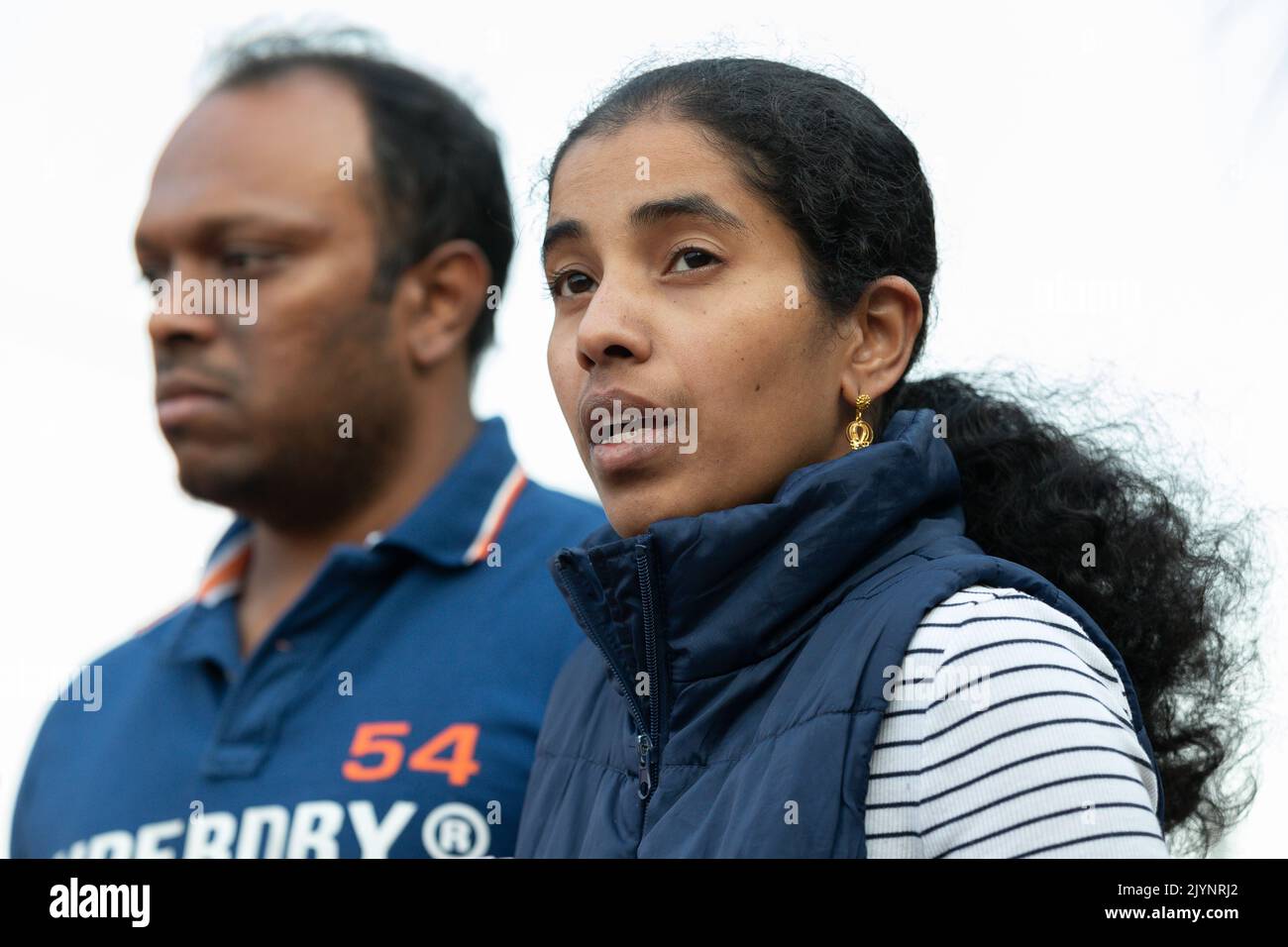 Prasitha Sasidharan (33) (right) and Aswath Chavittupara parents of ...