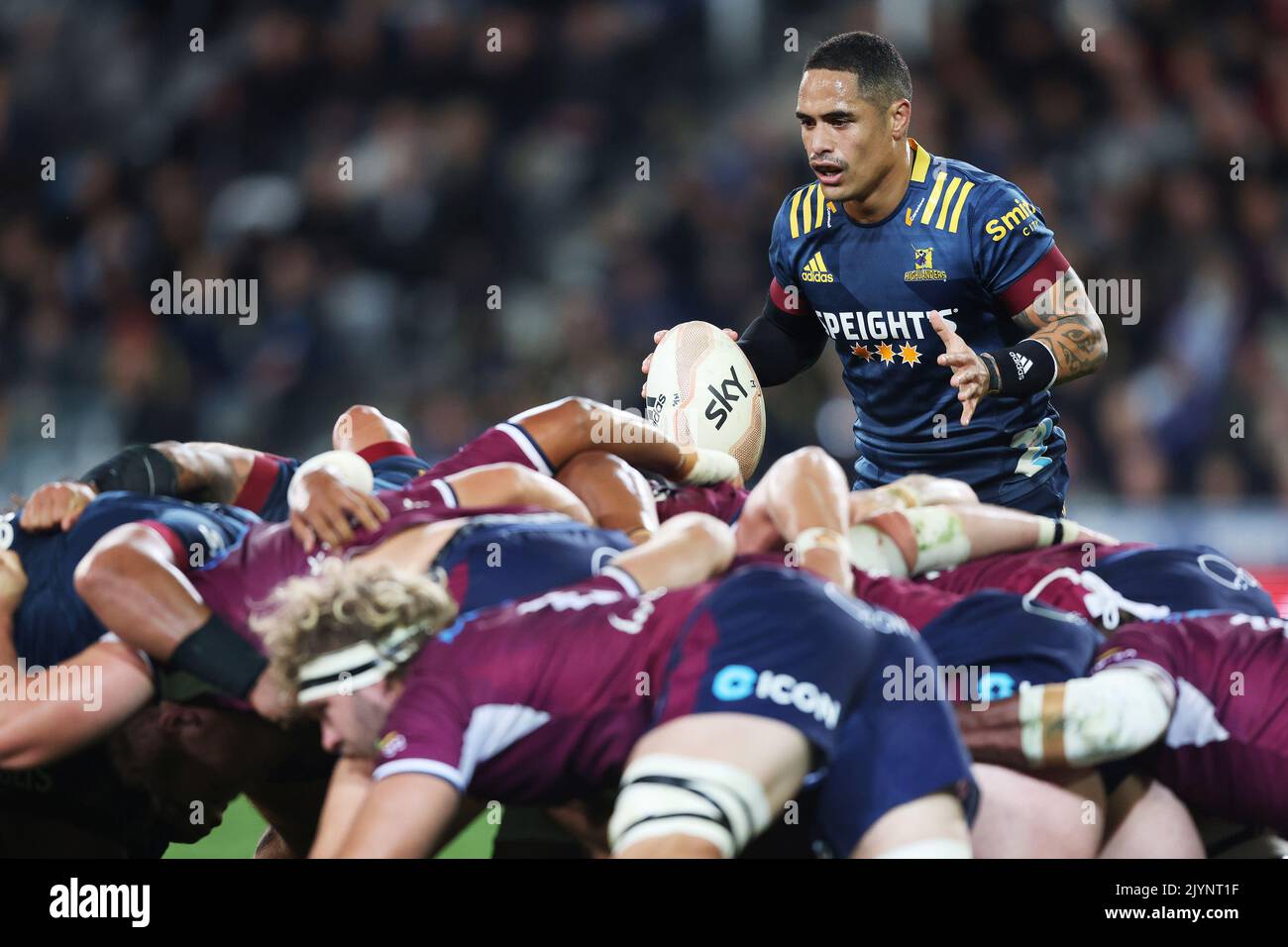 Aaron Smith of the Highlanders during the Round 1 Trans-Tasman Super ...