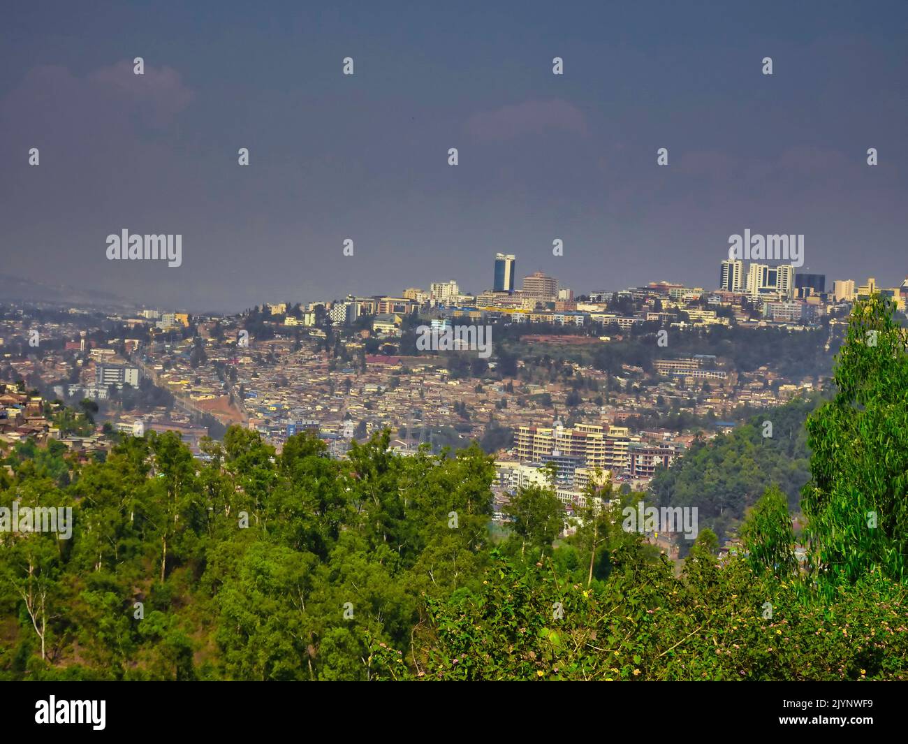 4th September, 2022 - Kigali, Rwanda. High elevation view from the ...