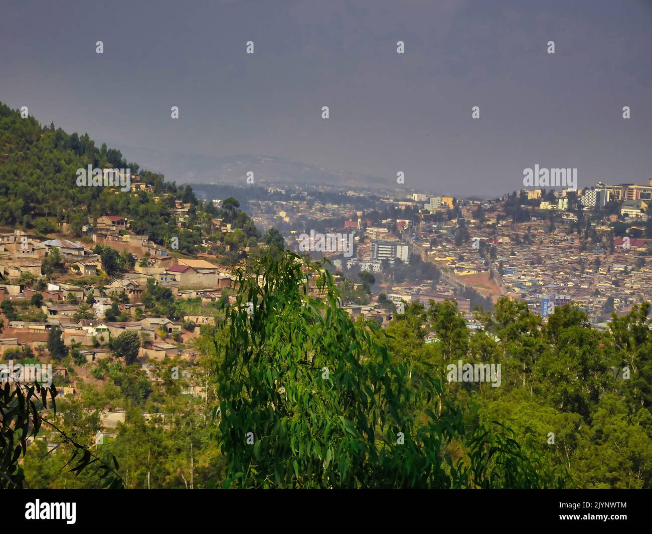 4th September, 2022 - Kigali, Rwanda. High elevation view from the ...