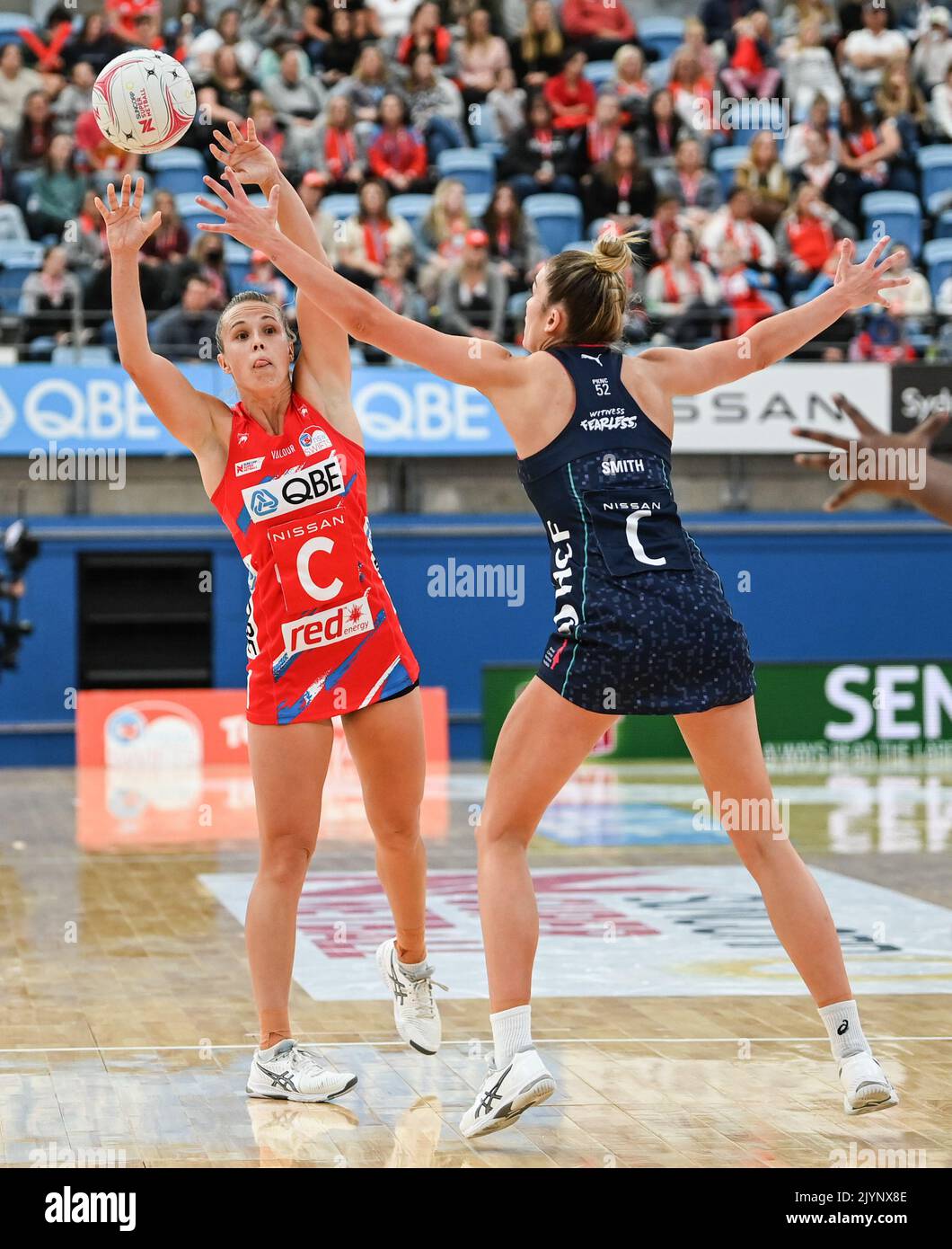 Paige Hadley of the Swifts in action during the Round 3 Super Netball ...
