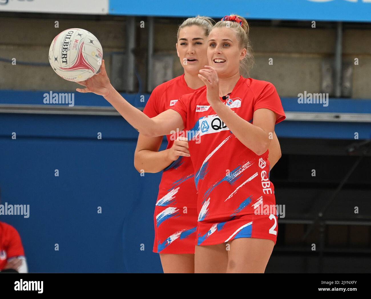 Maddy Turner of the Swifts practicing ahead of the Round 3 Super ...