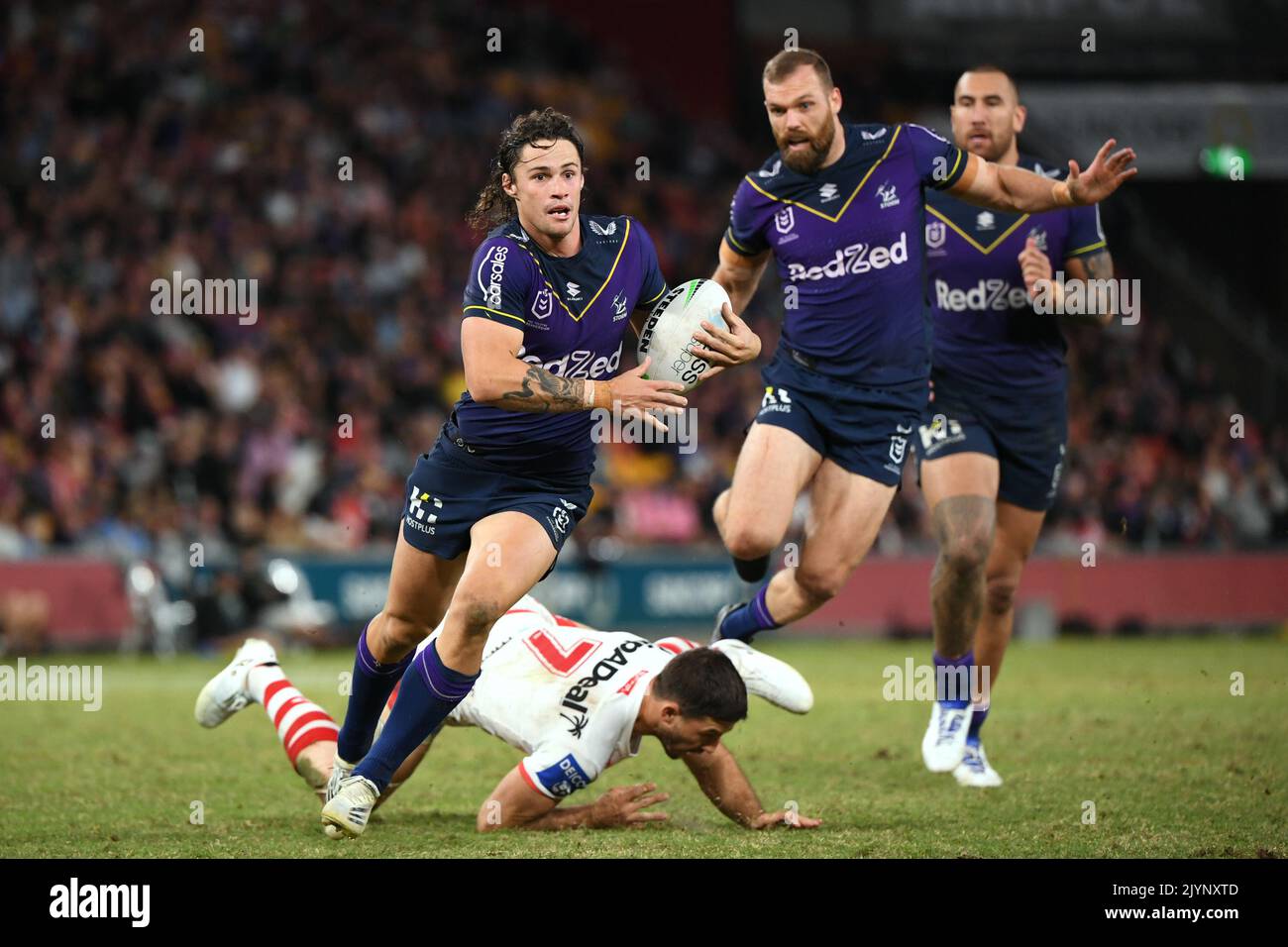 Storm Nicho Hynes in action during the Round 10 NRL match between the ...