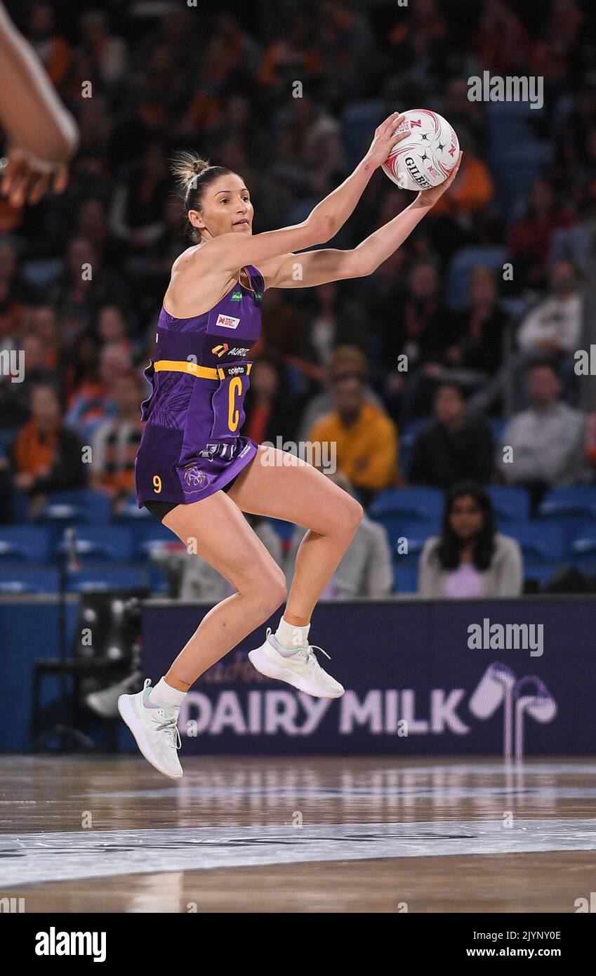 Kim Ravaillion of the Firebirds in action during the Round 3 Super ...