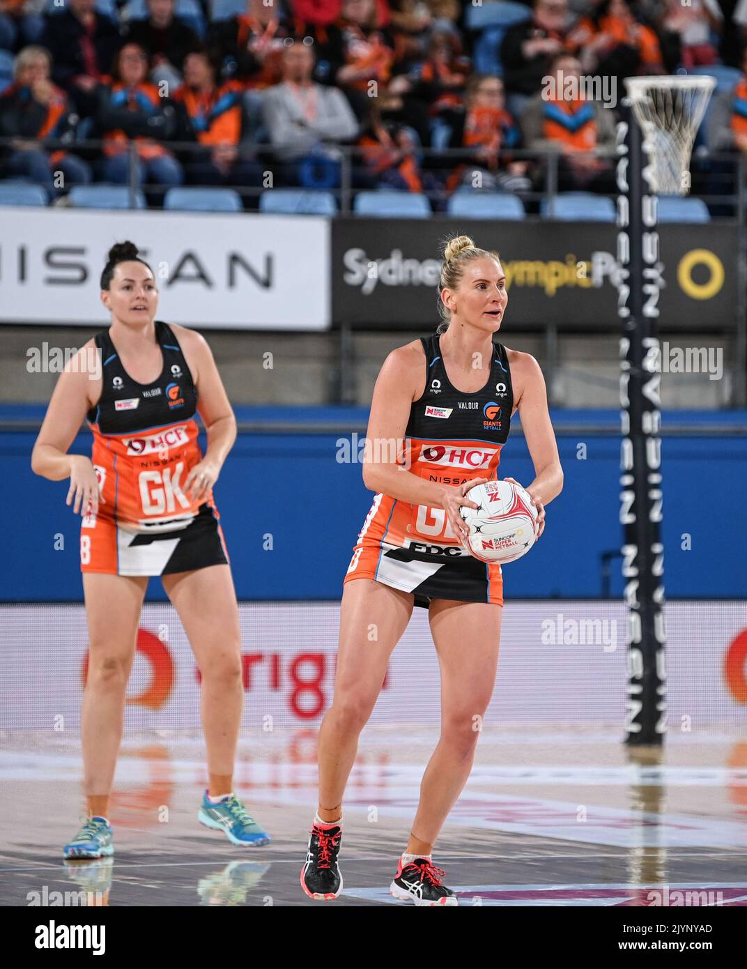 April Brandley of the Giants in action during the Round 3 Super Netball ...