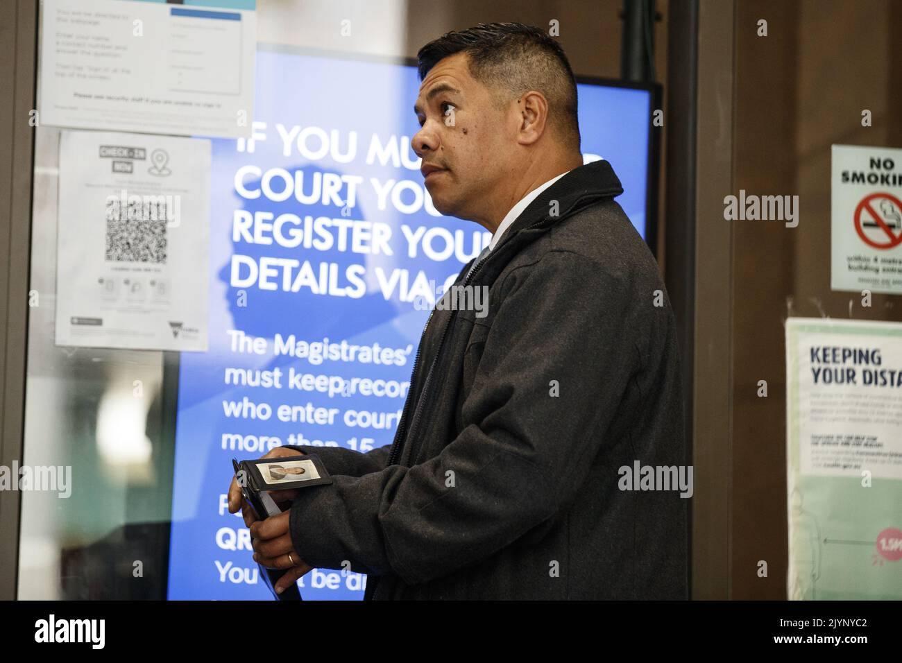 Simiona Tuteru arrives at Melbourne Magistrates, Monday, May 17, 2021 ...