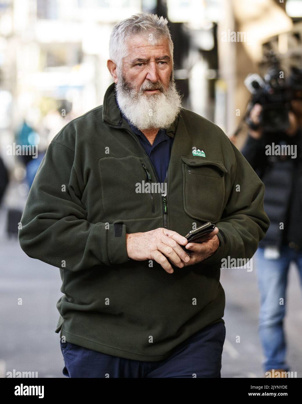 Stuart Schultz, the partner of Senior Constable Lynette Taylor, arrives ...