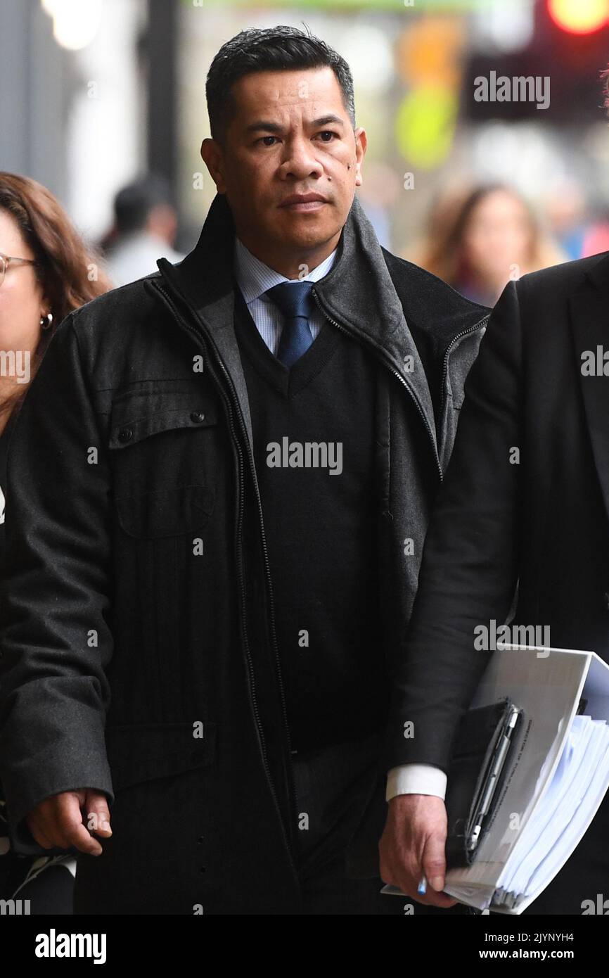 Simiona Tuteru arrives at the Melbourne Magistrates Court in Melbourne ...