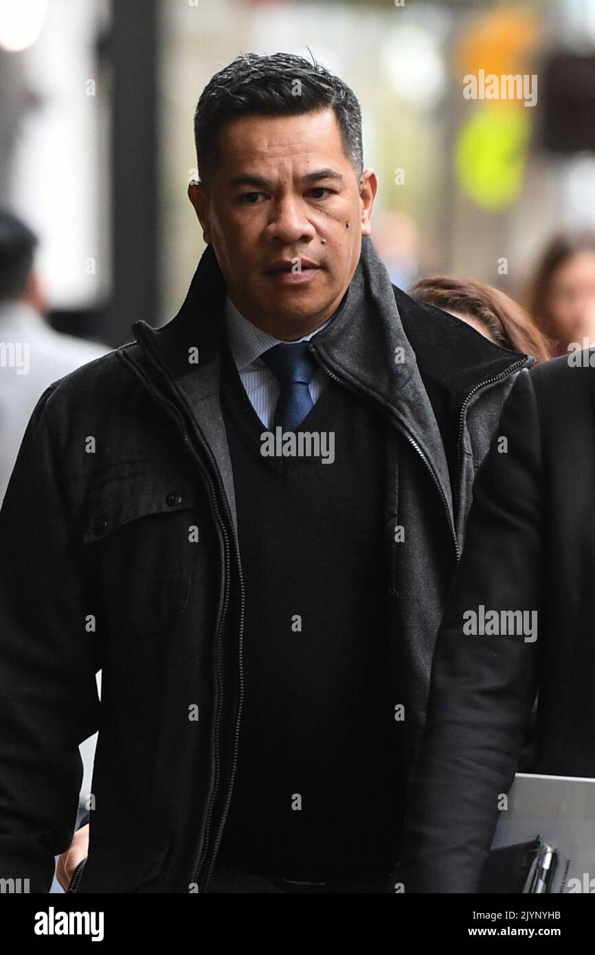 Simiona Tuteru arrives at the Melbourne Magistrates Court in Melbourne ...