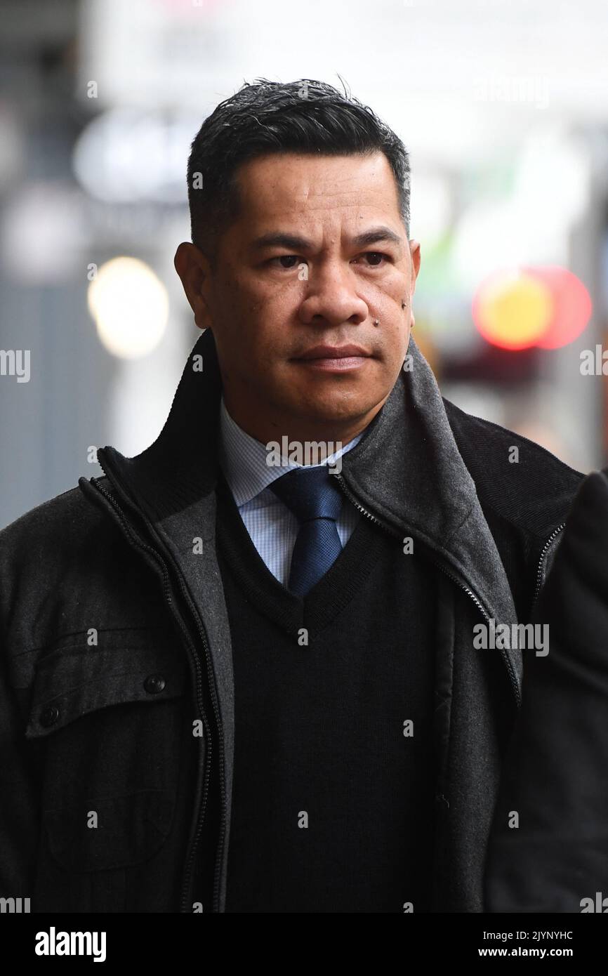 Simiona Tuteru arrives at the Melbourne Magistrates Court in Melbourne ...