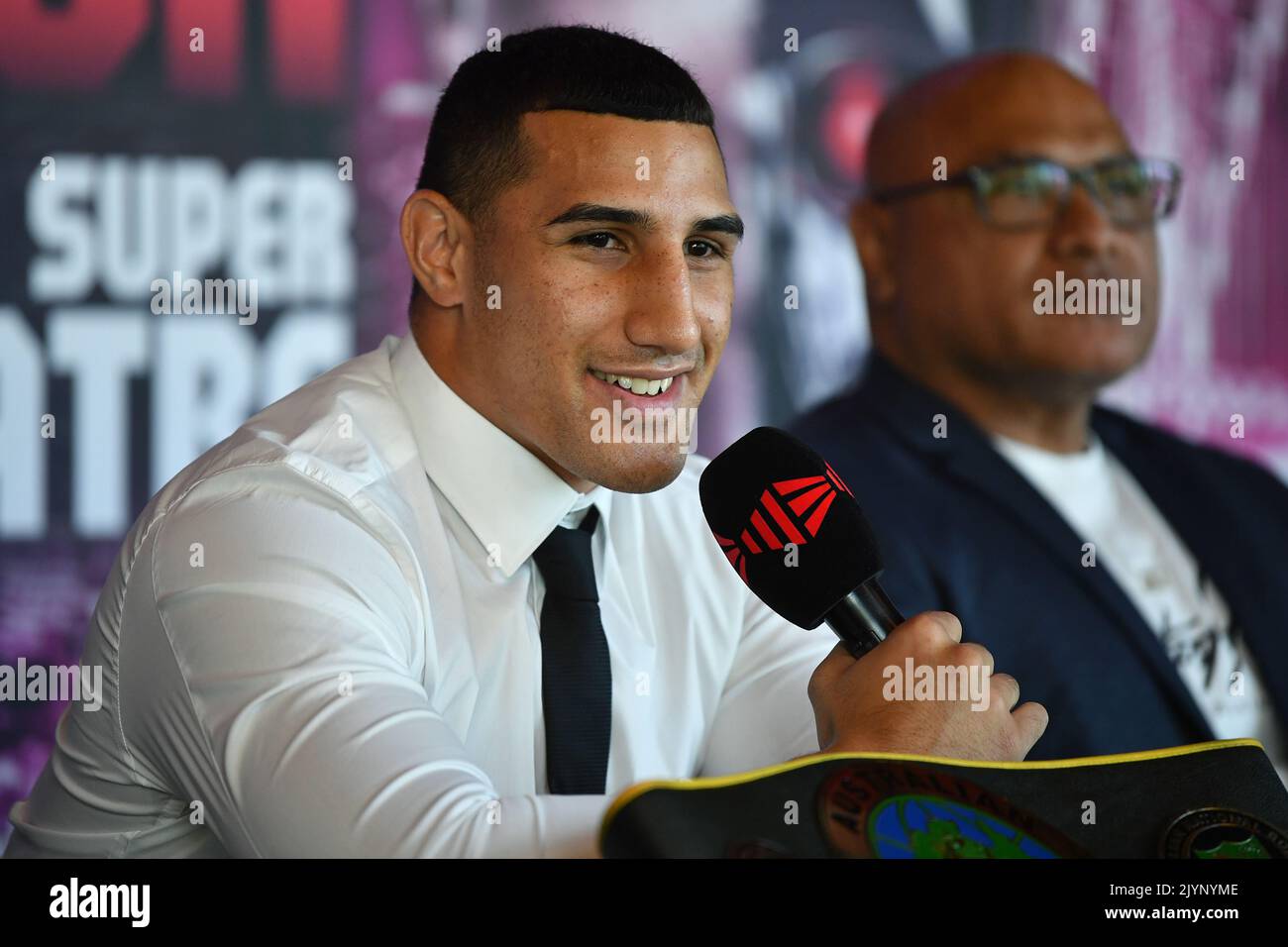 Australian boxer Justis Huni speaks ahead of his bout with Paul Gallen ...