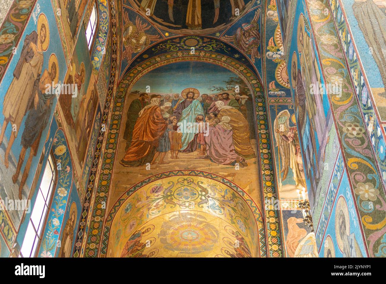 RUSSIA, PETERSBURG - AUG 21, 2022: petersburg russia church christ ...