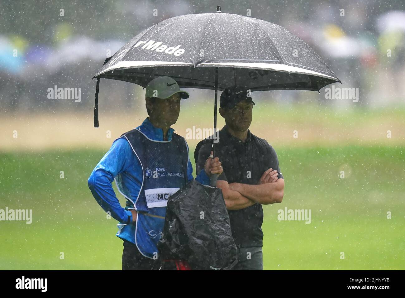 Northern Ireland's Rory McIlroy (right) with caddy Harry Diamond as he ...