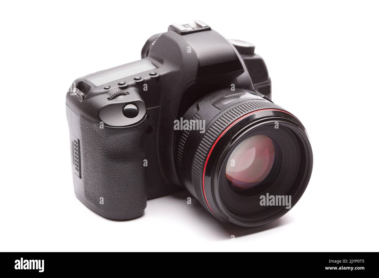 close up a mirror camera with lens on a white background Stock Photo ...