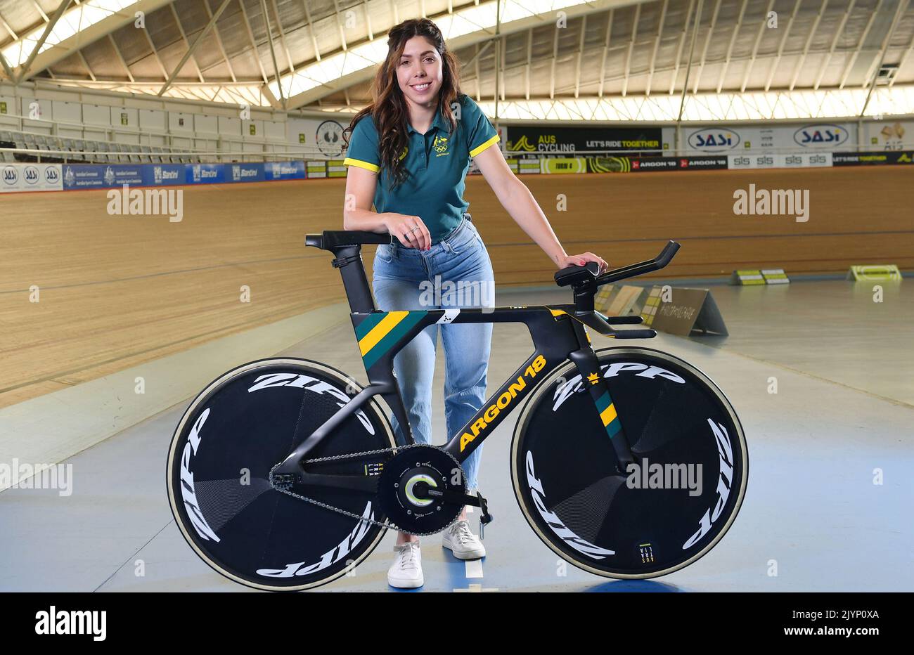 Georgia Baker of the Women's Endurance Track cycling team poses during ...