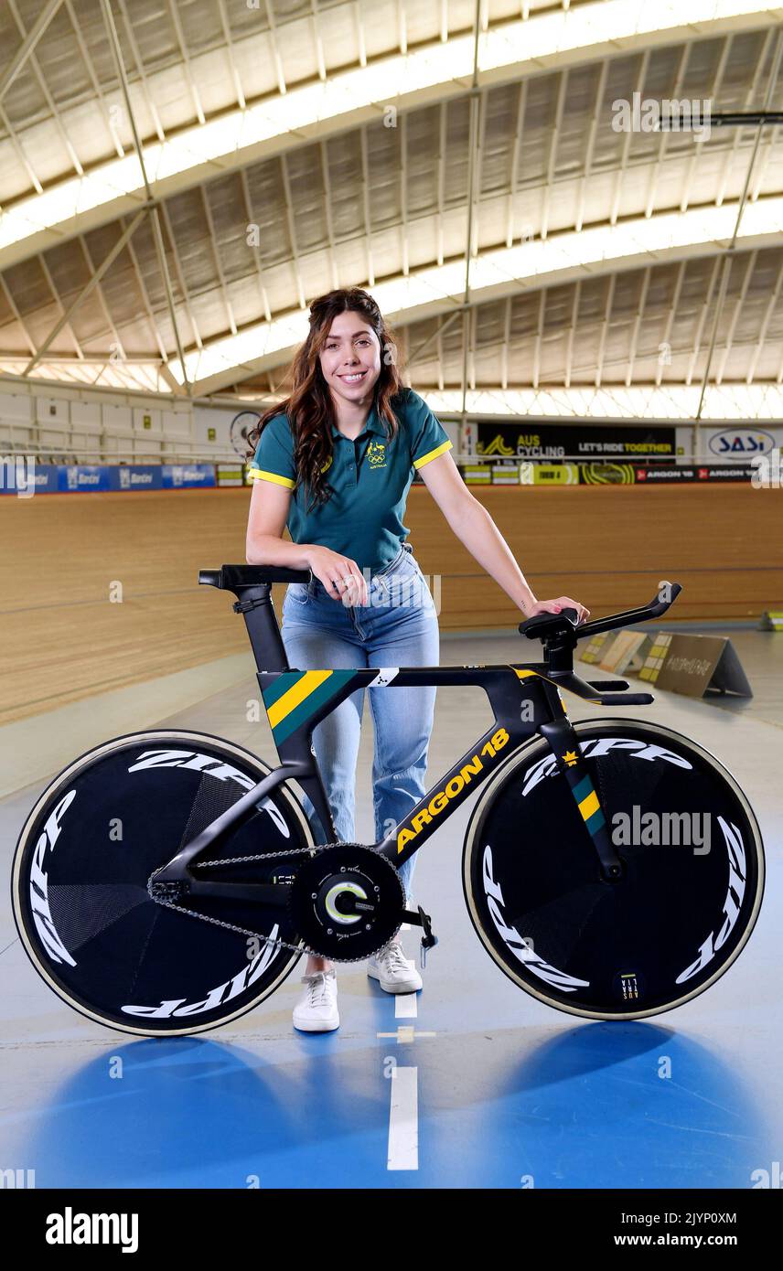 Georgia Baker of the Women's Endurance Track cycling team poses during ...