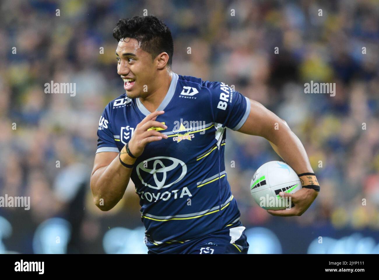 Murray Taulagi of the Cowboys during the Round 11 NRL match between the ...