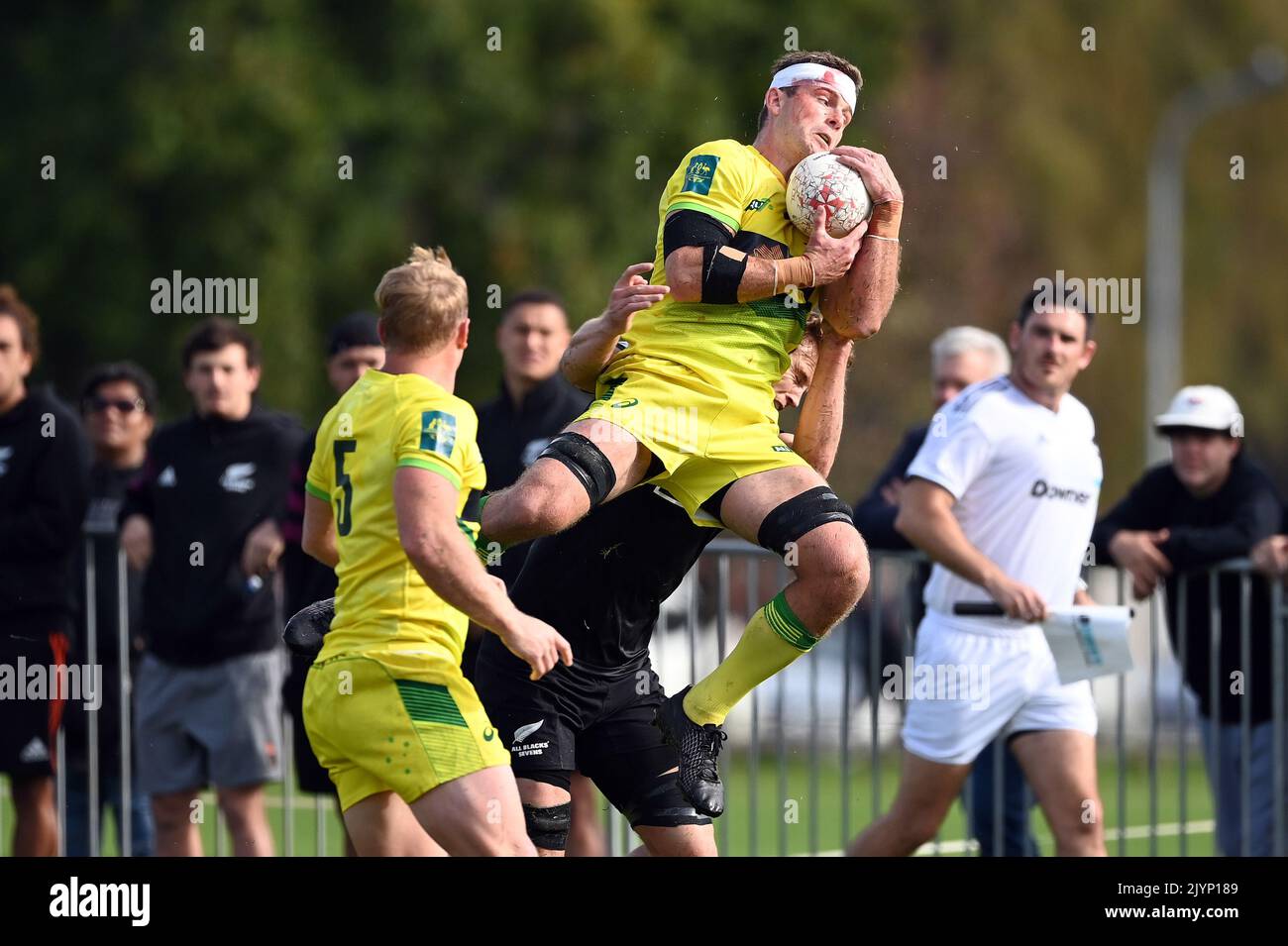 Nick Malouf during the Rugby Sevens match between the All Blacks Sevens ...