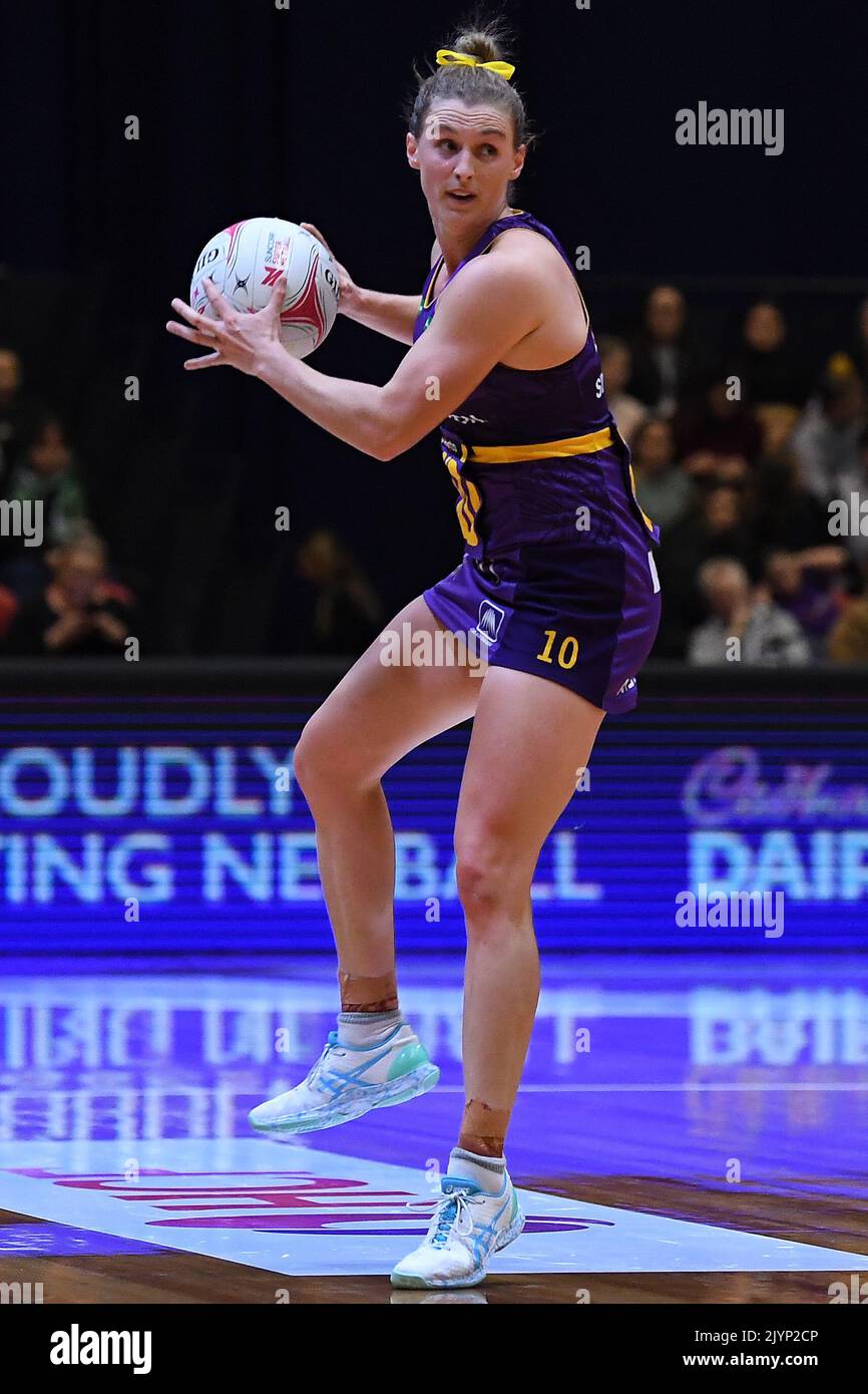 Gabi Simpson of the Firebirds in action during the Round 4 Super ...