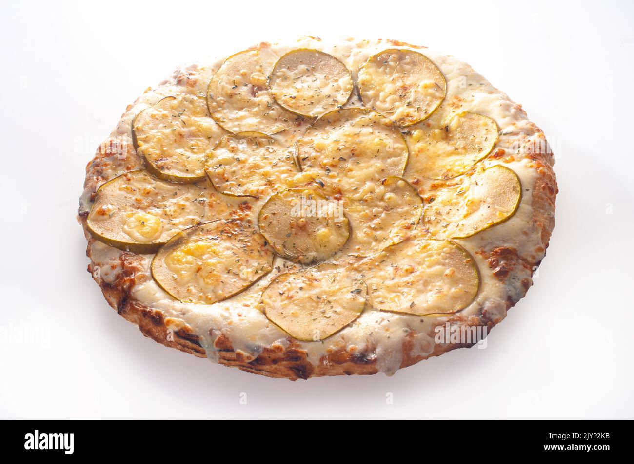 Delicious ready to eat pizza isolated white background junk food Stock ...