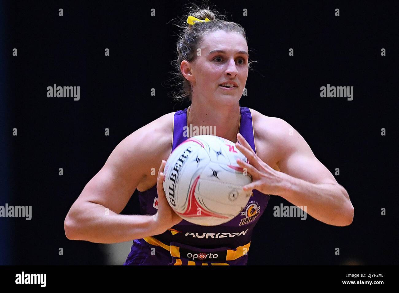 Gabi Simpson of the Firebirds in action during the Round 4 Super ...