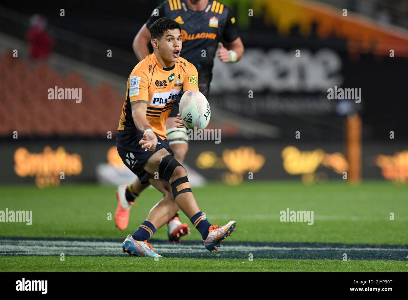 Noah Lolesio during the Round 2 Trans-Tasman Super Rugby match between ...