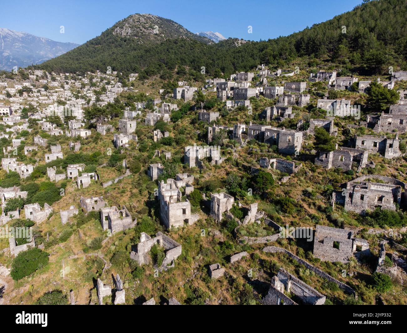abandoned ghost town kayakoy in turkish Stock Photo - Alamy
