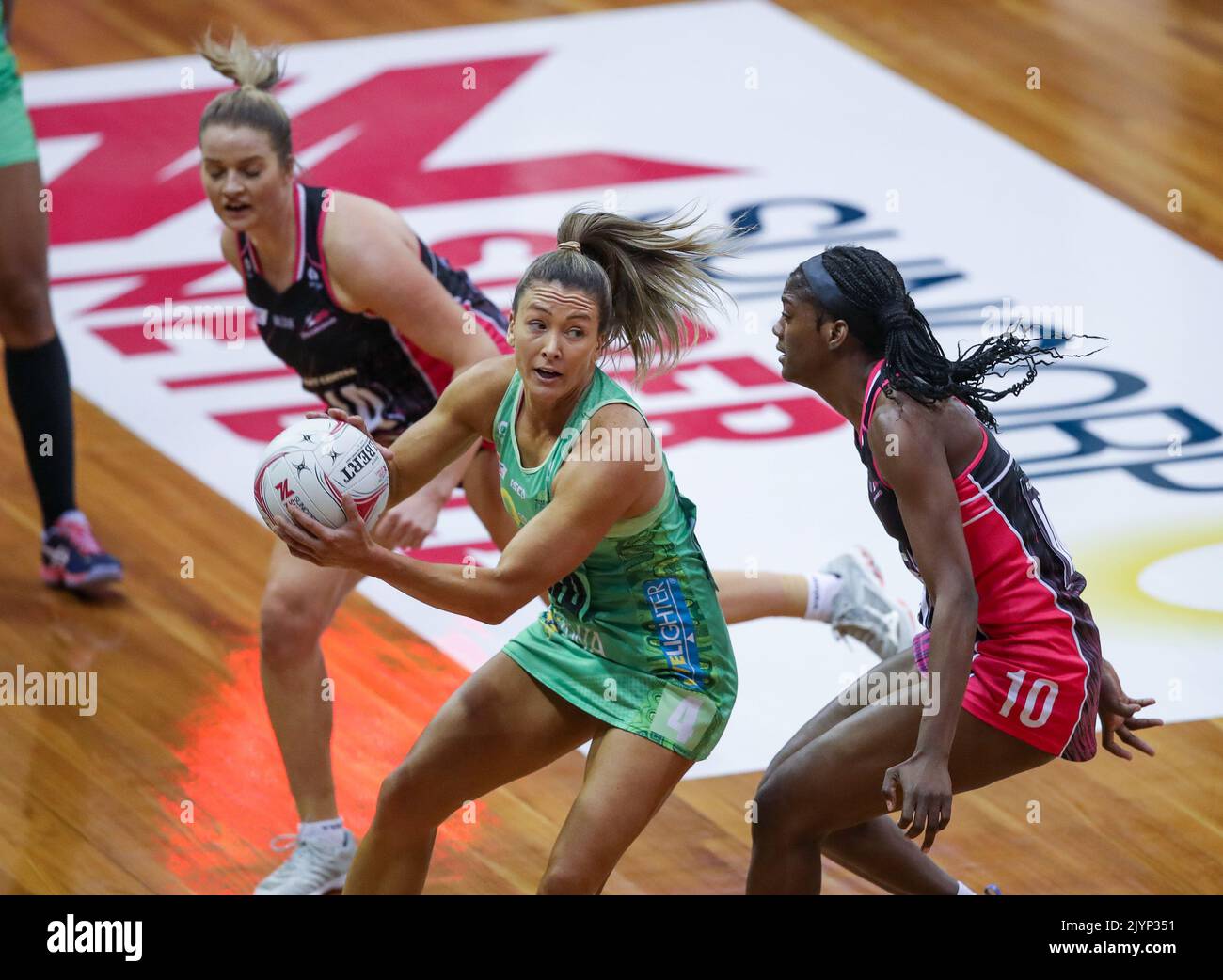 Verity Charles of the Fever and Latanya Wilson of the Thunderbirds ...