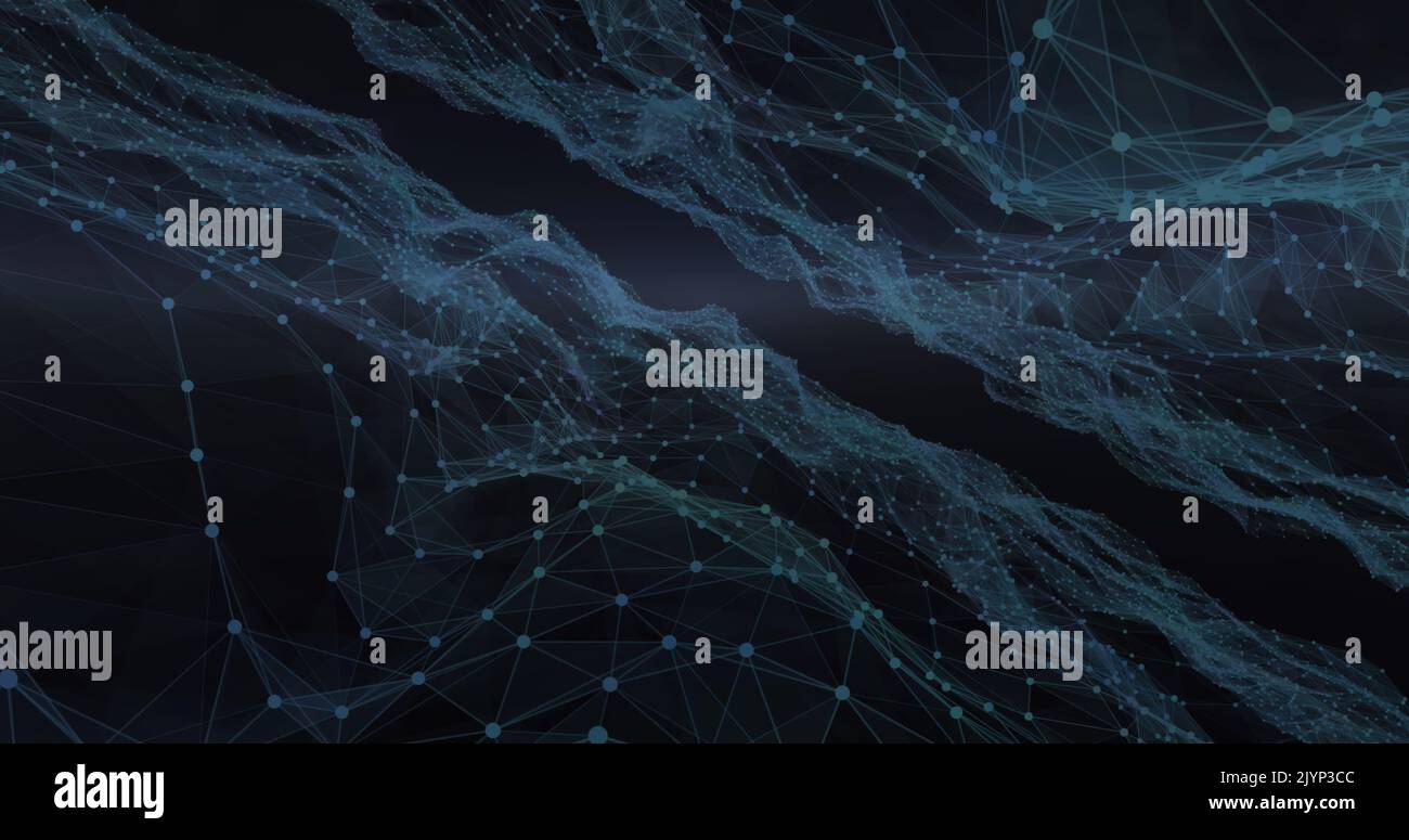 Image of scanning and network of connections over earth seen from space ...