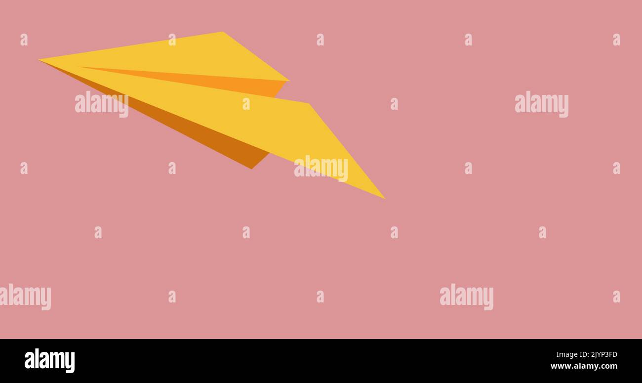 Image of paper plane digital icon on pink background Stock Photo - Alamy