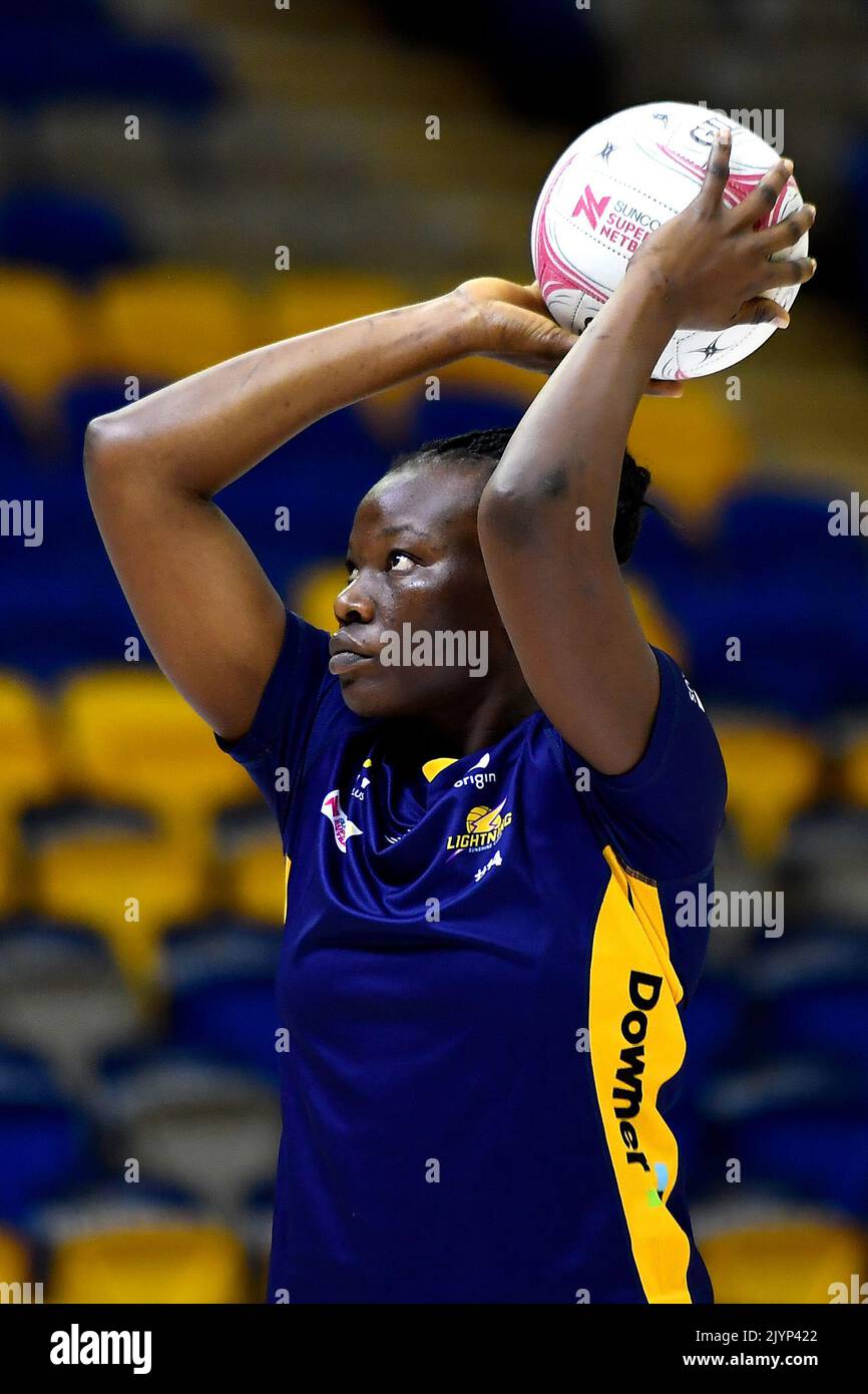 Peace Proscovia of the Lightning warms up during the Round 4 Super ...